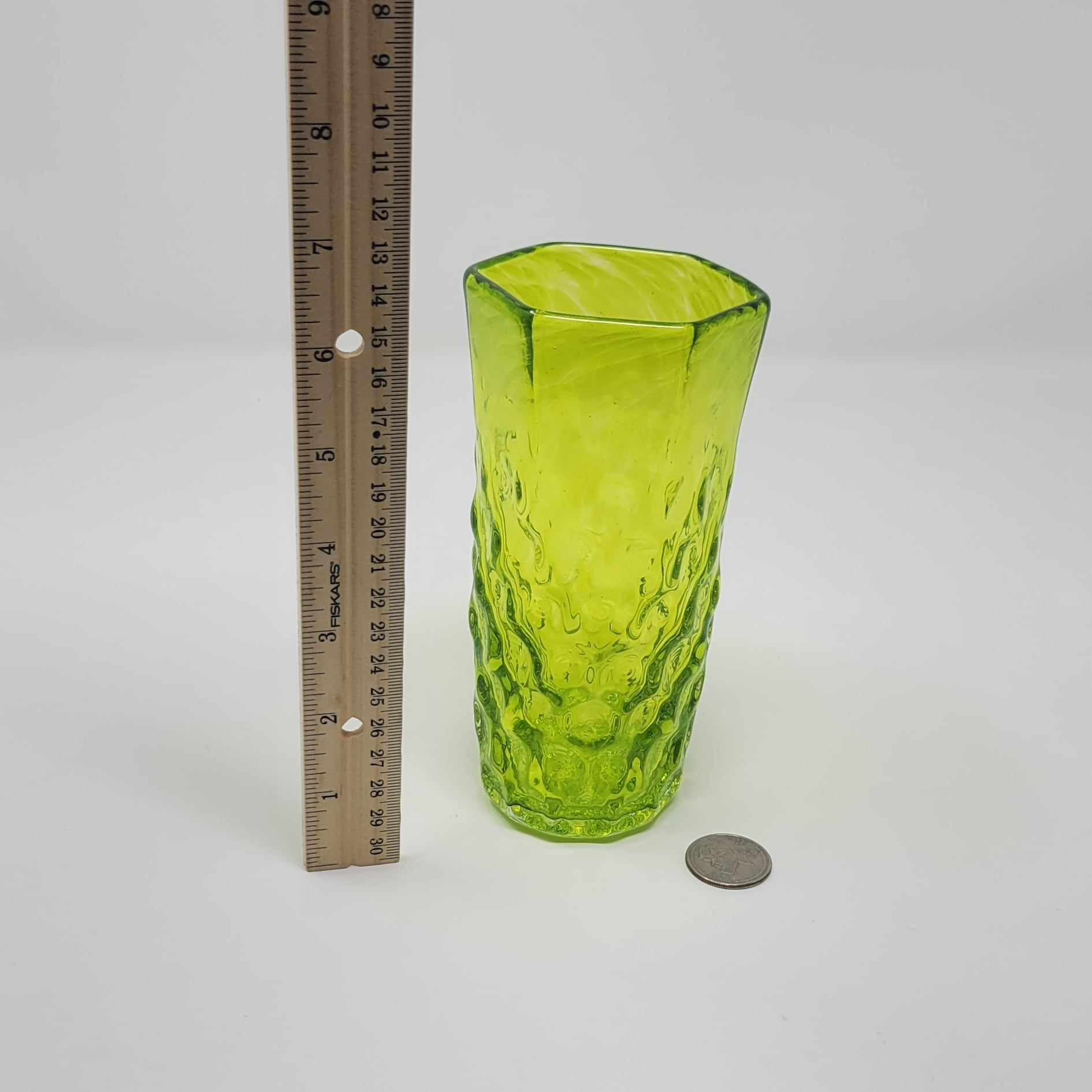 Lemon Yellow Light Ball Bearing Drinking Glass | Lefty's Custom Glass